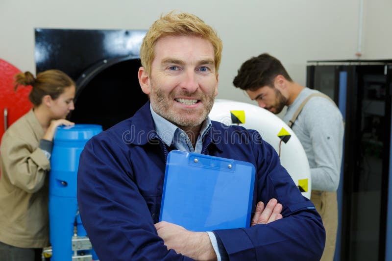 Portrait Confident Male Maintenance Engineer Stock Image - Image of ...