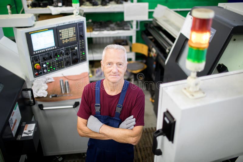 Operator Standing at His Workplace Stock Image - Image of operator ...