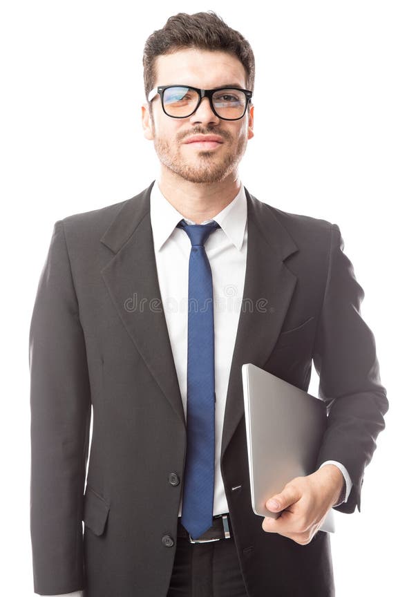 Nerdy Man Working in Tech Support Stock Image - Image of professional ...