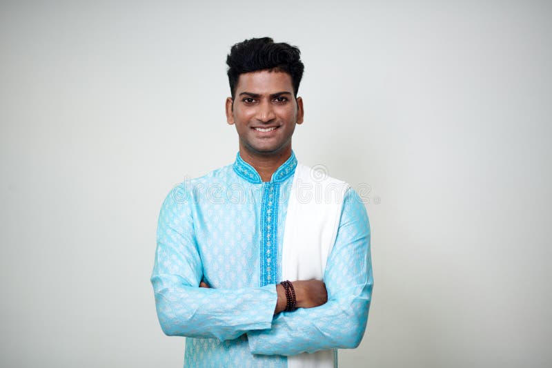 Confident Smiling Indian Man Stock Photo - Image of clothing, cheerful ...