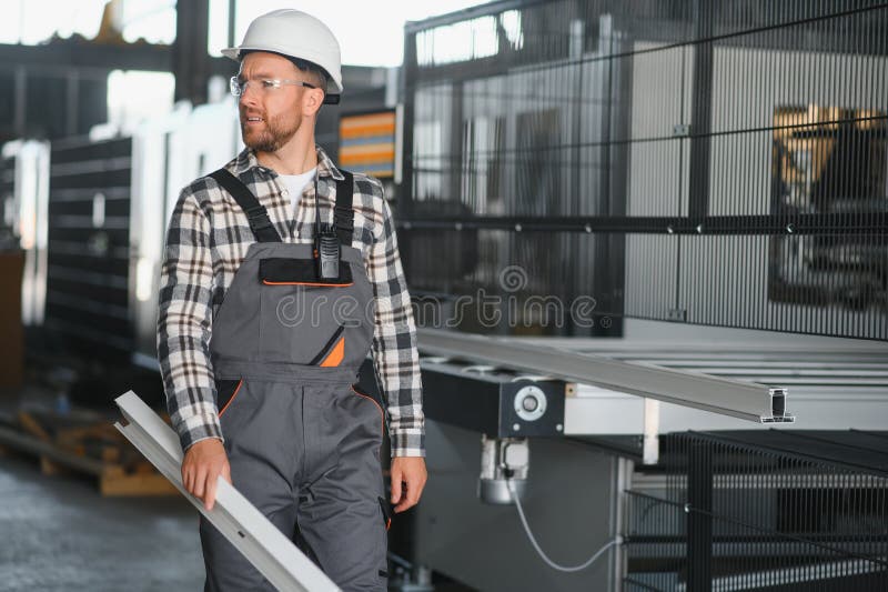 Portrait of a Confident Worker in a Factory Stock Image - Image of ...