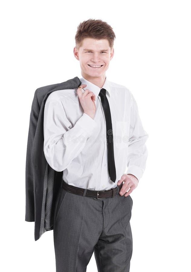 Portrait of a Confident Young Man .isolated on White Stock Image ... Portrait of a Confident Young Man .isolated on White Stock Image ...