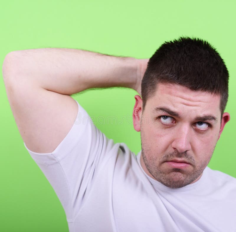 Portrait of confused man stock photo. Image of cute, modern - 42376478