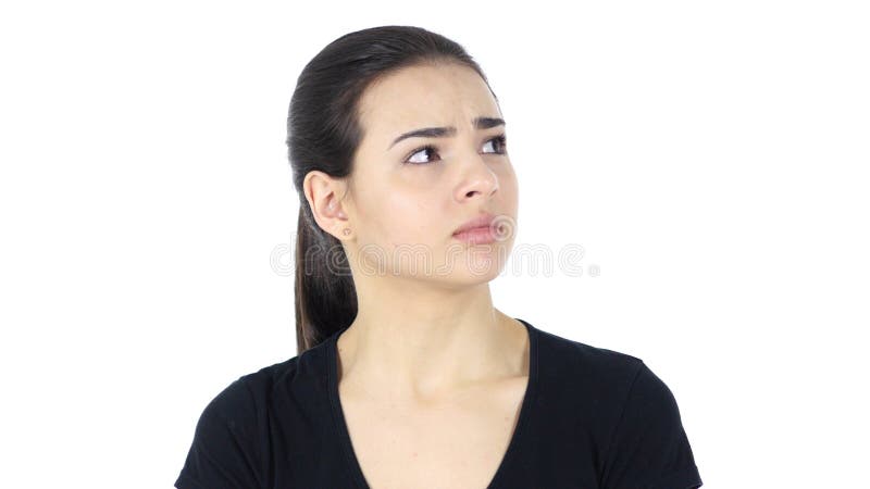 Portrait of Confused Young Woman Stock Image - Image of freelancer ...