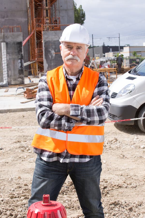 Portrait Construction Worker Stock Image - Image of tool, building ...
