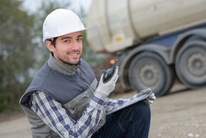 Portrait Construction Worker Stock Image - Image of construction ...