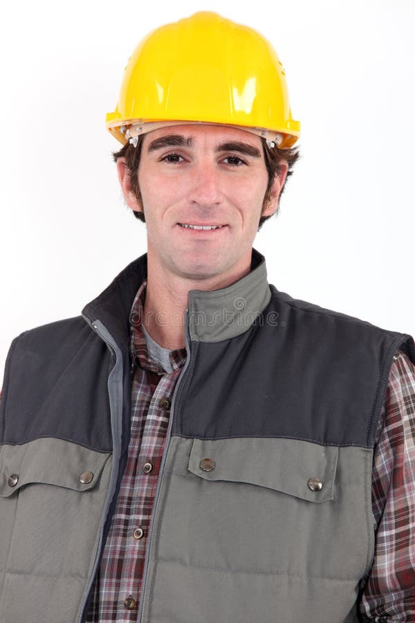 Portrait of Construction Worker Stock Image - Image of smile, caucasian ...