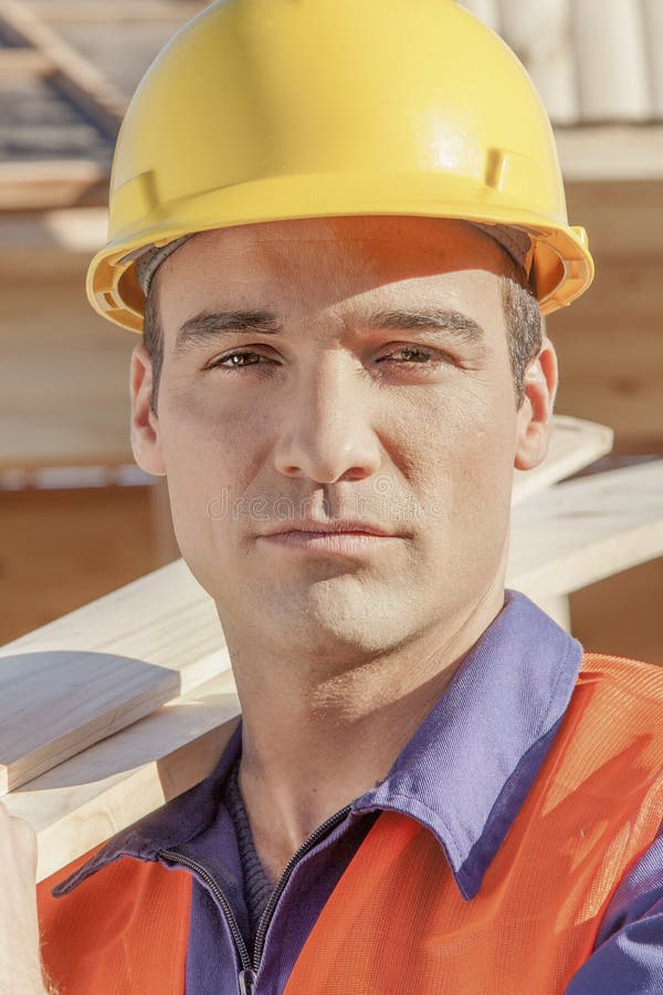 Portrait of a Construction Worker Stock Photo - Image of contractor ...