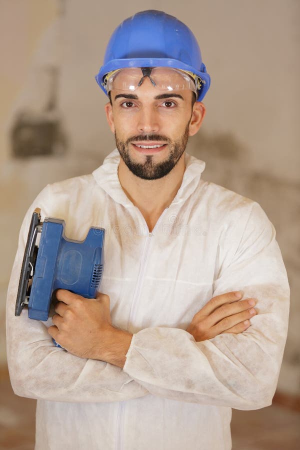 Portrait of Construction Worker Stock Image - Image of smile, caucasian ...