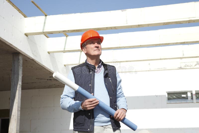 Portrait of Construction Worker Stock Image - Image of control, adult ...