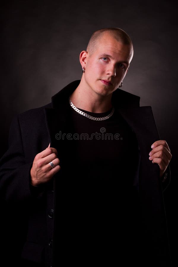 Portrait of a Cool Handsome Guy Stock Image - Image of piercings ...