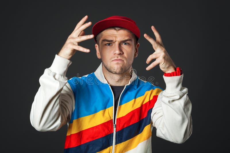 Portrait of Cool Looking Young Guy Posing in Studio. Stock Photo ...