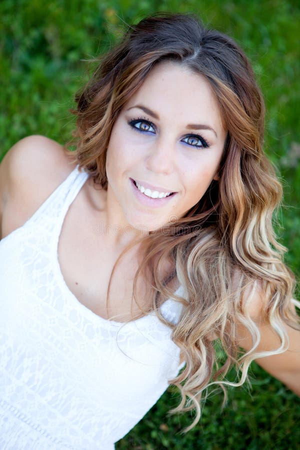 Portrait of a Cool Pretty Woman Outside Stock Photo - Image of casual ...