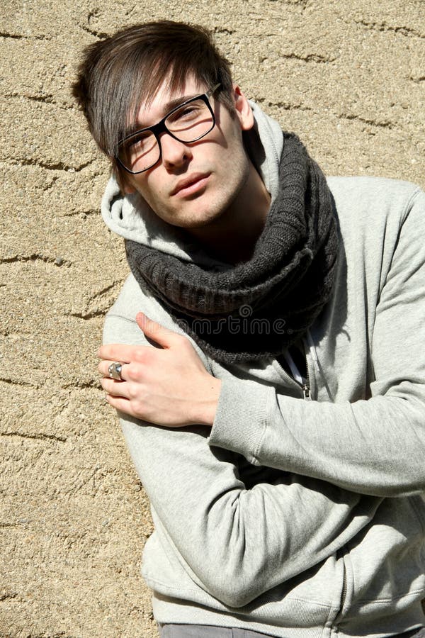 Portrait of cool young man stock photo. Image of fashion - 21100710