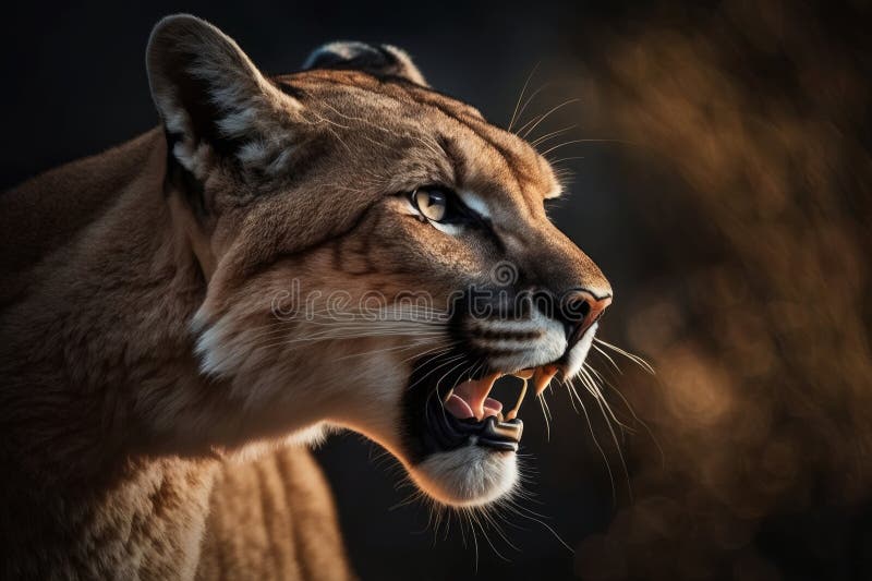 Portrait of a Cougar (Panthera Concolor). Generative AI Stock ...