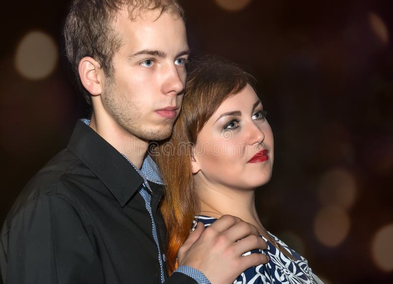 Portrait of Couple on Abstract Background Stock Photo - Image of ...