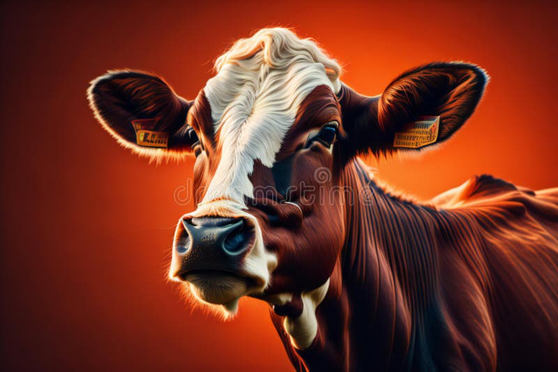 Close Up Red Cow Face Stock Illustrations – 122 Close Up Red Cow Face ...