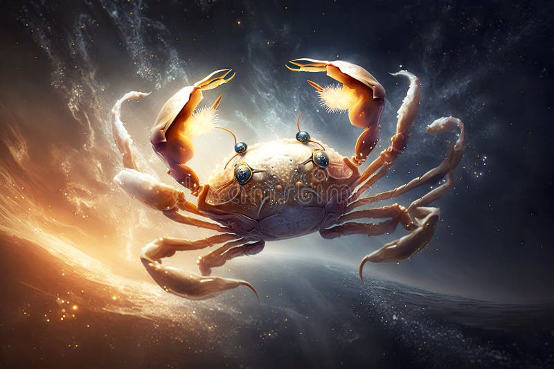 Portrait of Crab Flying in Space Stock Illustration - Illustration of crab, funny: 270028281