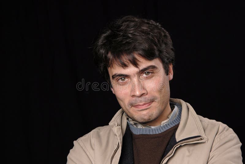 Portrait stock image. Image of grimace, male, crazy, hand - 33977315