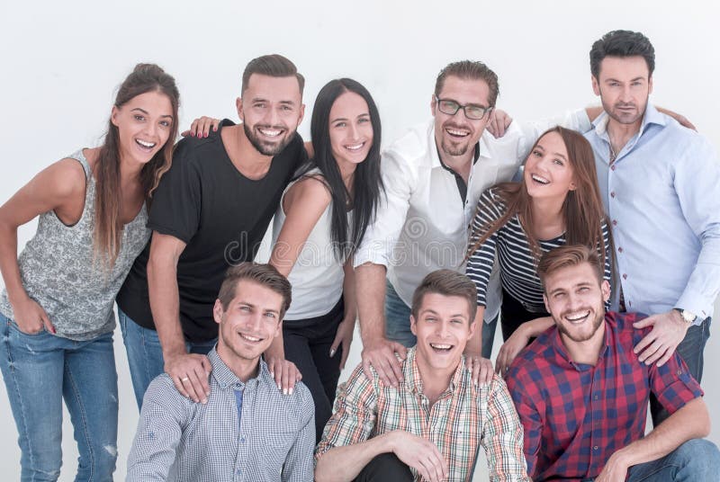 Portrait of Creative Team Standing in the Office Stock Image - Image of ...