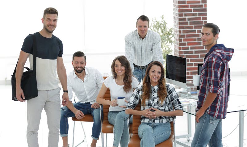 Portrait of a Creative Team in a Workplace Stock Photo - Image of ...
