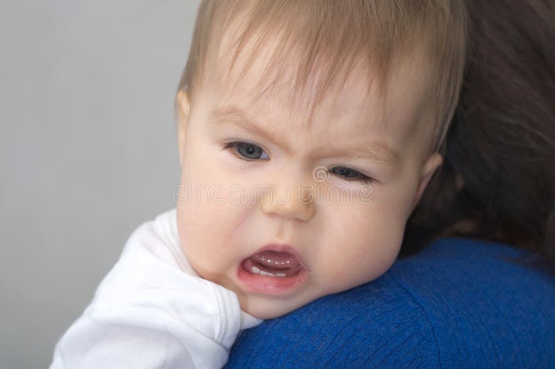Portrait of Crying Baby with Mother Stock Photo - Image of love, baby ...