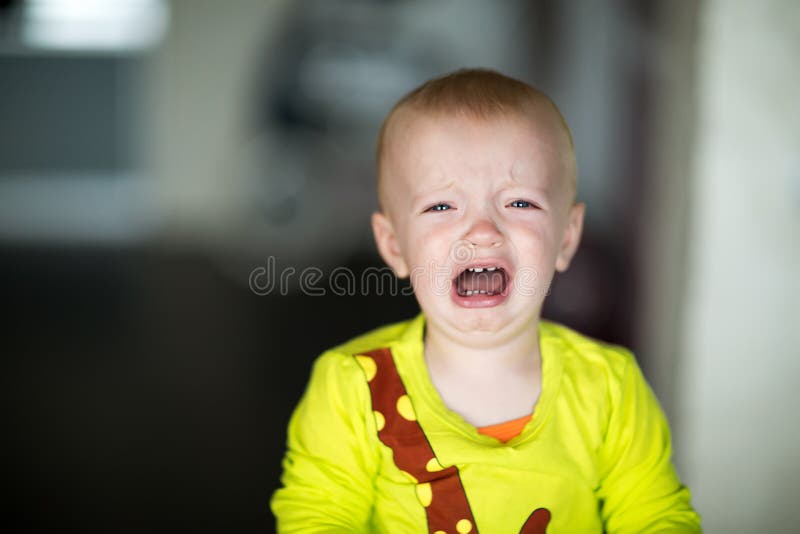 Portrait of Crying Child Boy Stock Photo - Image of toddler, angry ...