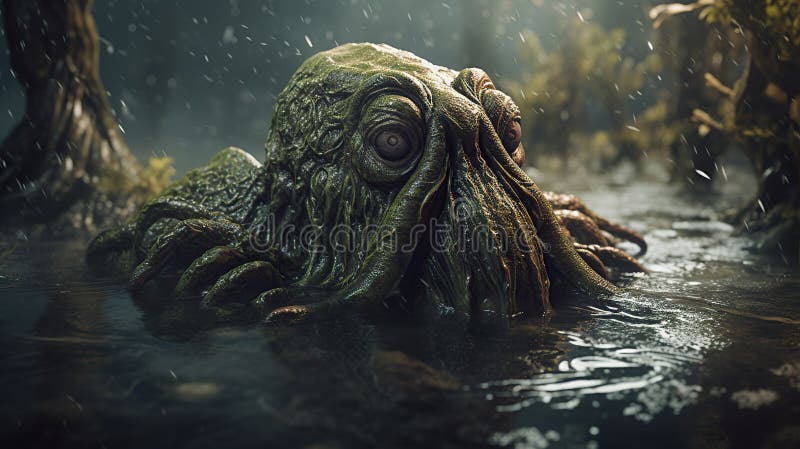 Portrait of the Cthulhu Monster Stock Illustration - Illustration of ...