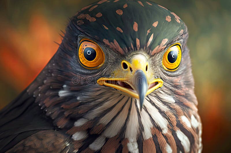 Portrait of Cuckoo Close-up, Shouts Directly into the Camera Stock ...