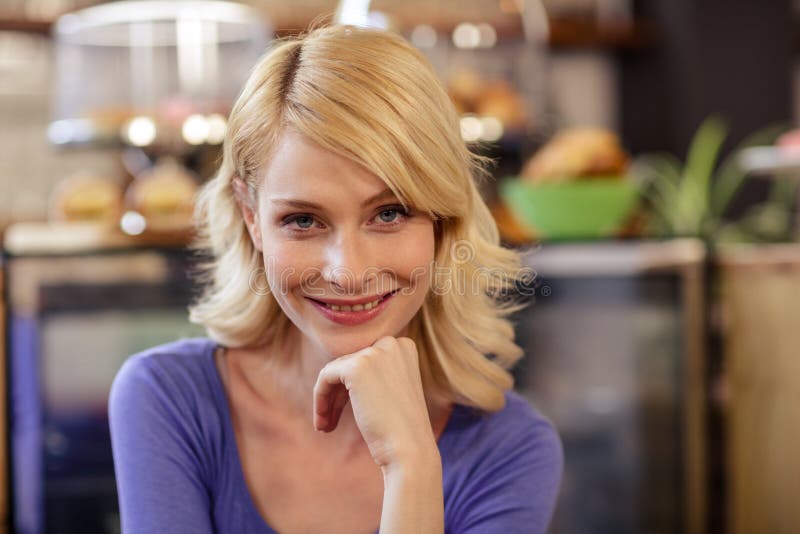 Portrait of a Customer at Supermarket Stock Image - Image of smile ...