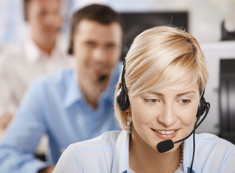 Portrait of Customer Service Operator Stock Image - Image of dispatcher ...
