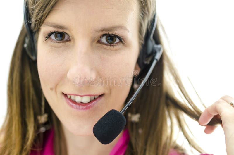Portrait of Customer Service Representative Stock Image - Image of ...