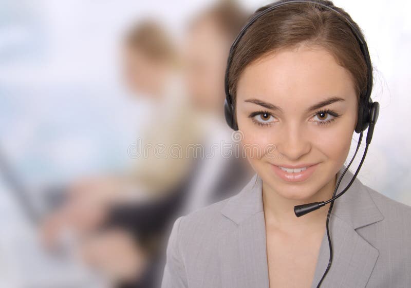 Portrait of Customer Service Representatives Stock Image - Image of ...