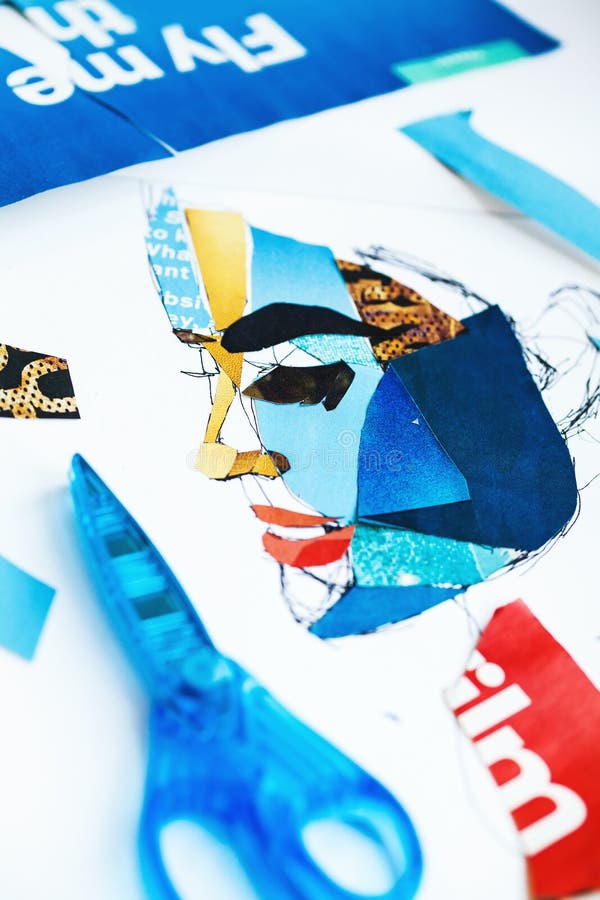 Portrait Cut Out of a Magazine Stock Image - Image of idea, class: 79707525