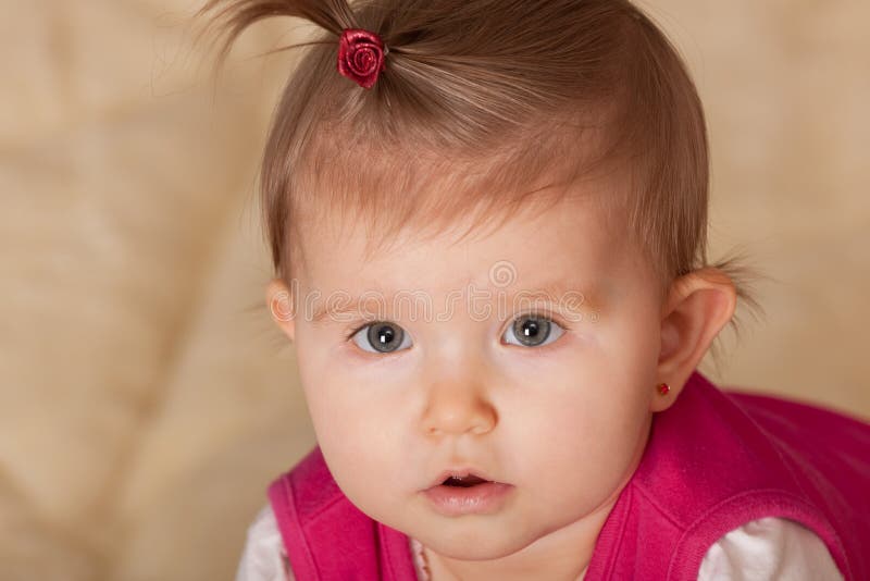 Baby on front stock image. Image of eyes, beautiful, expression - 6405639