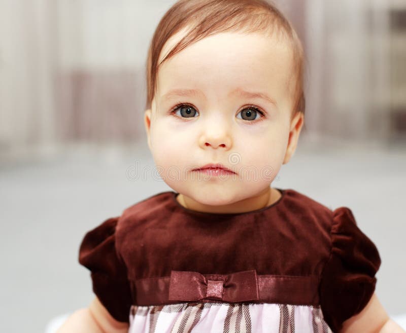 Portrait of cute baby stock image. Image of face, baby - 3865225