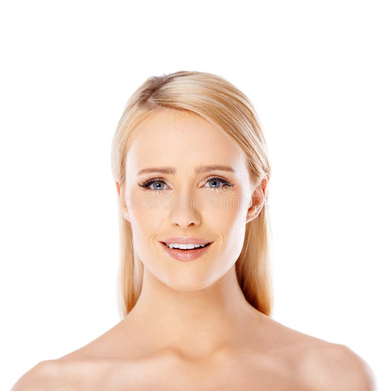 Portrait of Cute Blond Woman Stock Image - Image of happy, beauty: 29588073