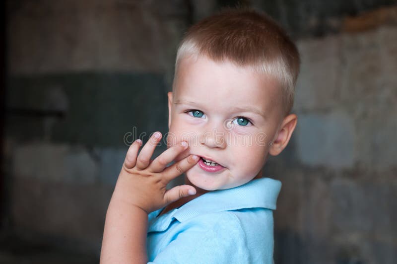 Portrait of a cute boy stock photo. Image of portrait - 97171418