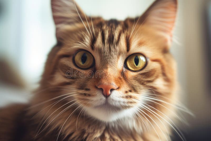 Portrait of a Cute Cat Looking Away Stock Photo - Image of white, eyes ...