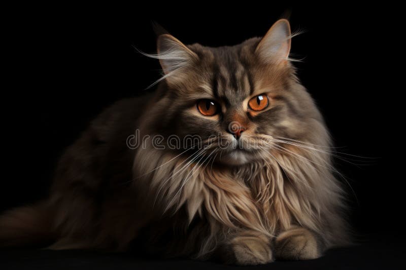 Portrait of a Cute Cat Looking Away. York Chocolate Cat Breed Stock ...