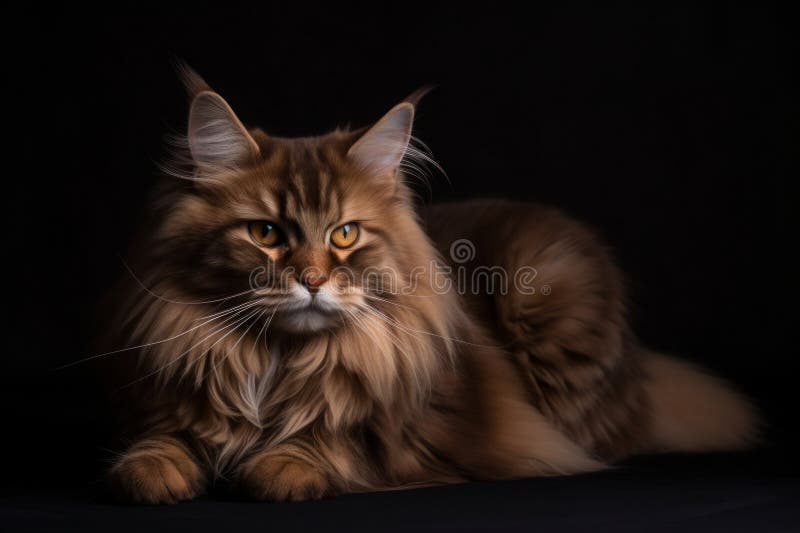 Portrait of a Cute Cat Looking Away. York Chocolate Cat Breed Stock ...