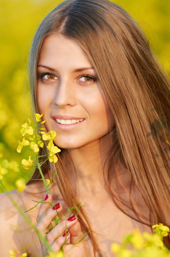 Portrait of cute female stock photo. Image of bright - 19840414