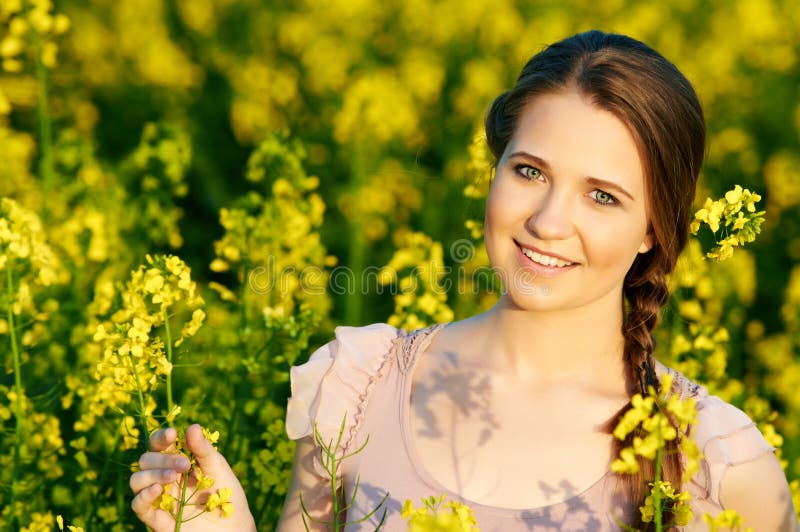 Portrait of cute female stock image. Image of outdoor - 19989961