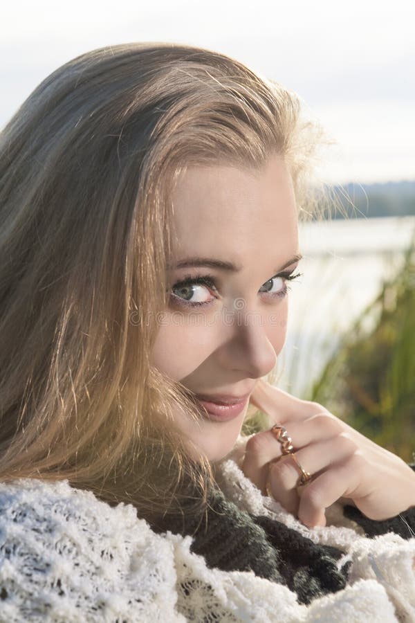 Portrait of Cute Female stock image. Image of nature - 36500343