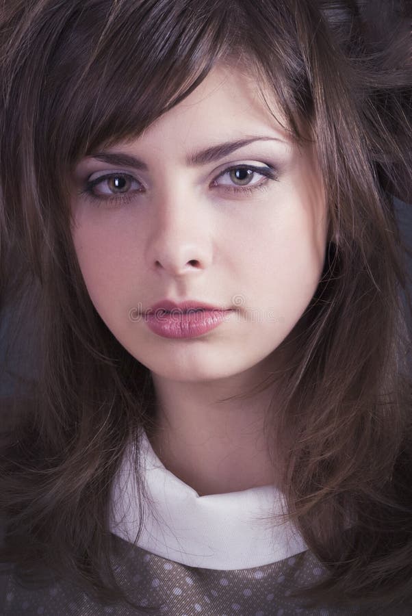 Portrait of cute girl stock image. Image of attractive - 12607219