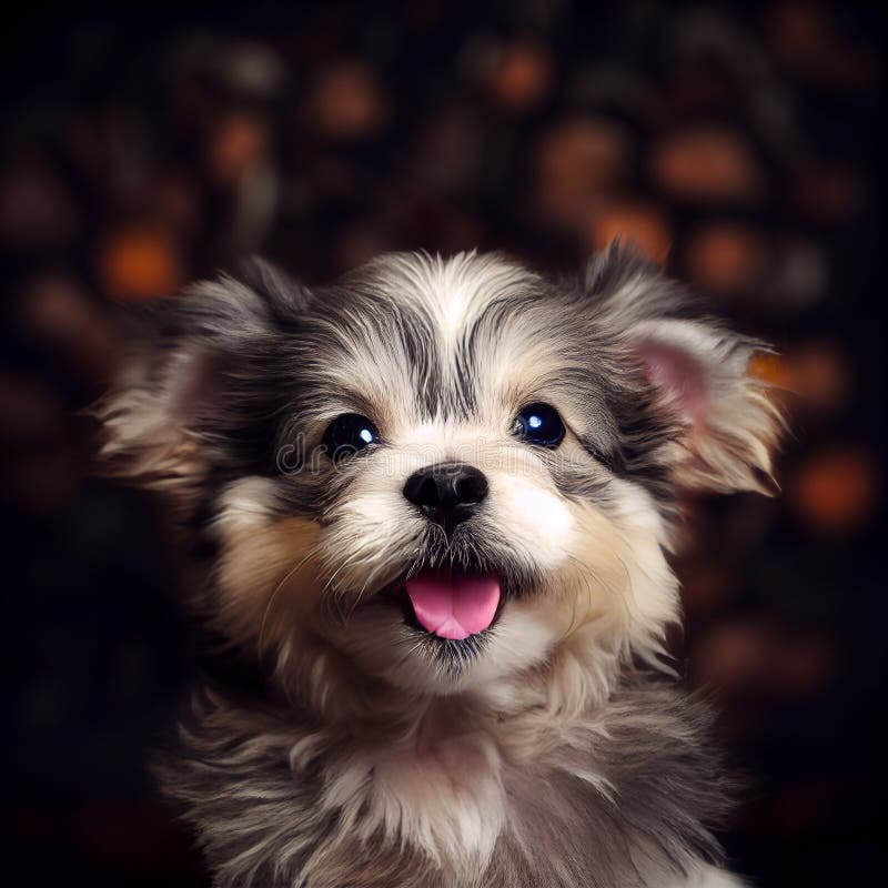 Portrait of a Cute Happy Puppy Stock Photo - Image of canine ...