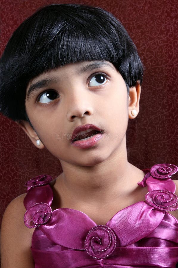 Portrait of Cute Indian Girl Stock Image - Image of culture, asian ...