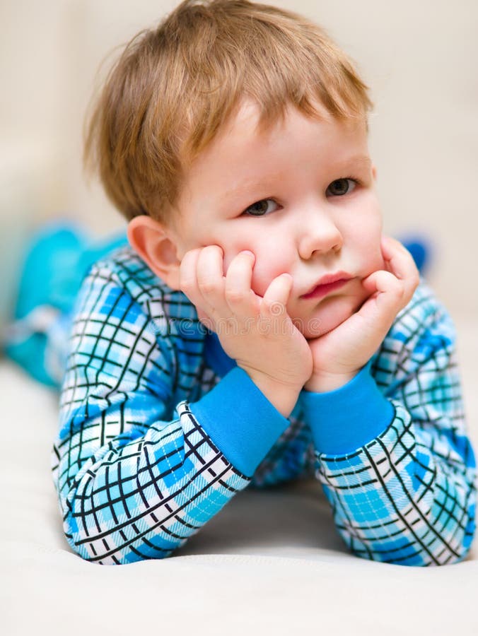 Portrait of a Cute Little Boy Stock Photo - Image of expression, small ...