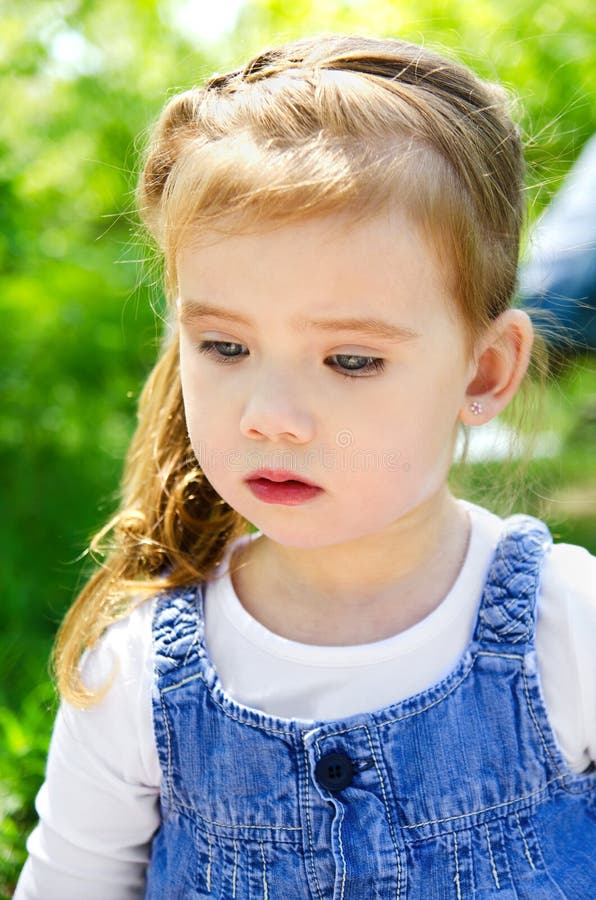 Portrait of Cute Little Girl Stock Image - Image of little, cute: 24606041