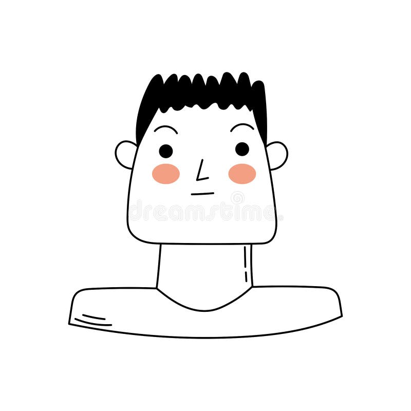 Hand Drawn Human Doodle Face Stock Illustration - Illustration of drawn ...